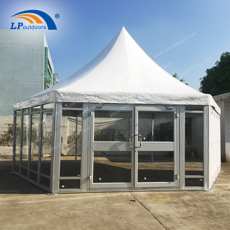 Dia 8m 100 Seater Tent High Peak Pagoda Tent With Glass Wall from China ...